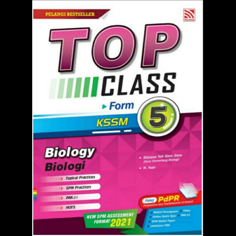 Buku latihan : top class kssm biology form 5 / tingkatan 5 dwi bahasa ...