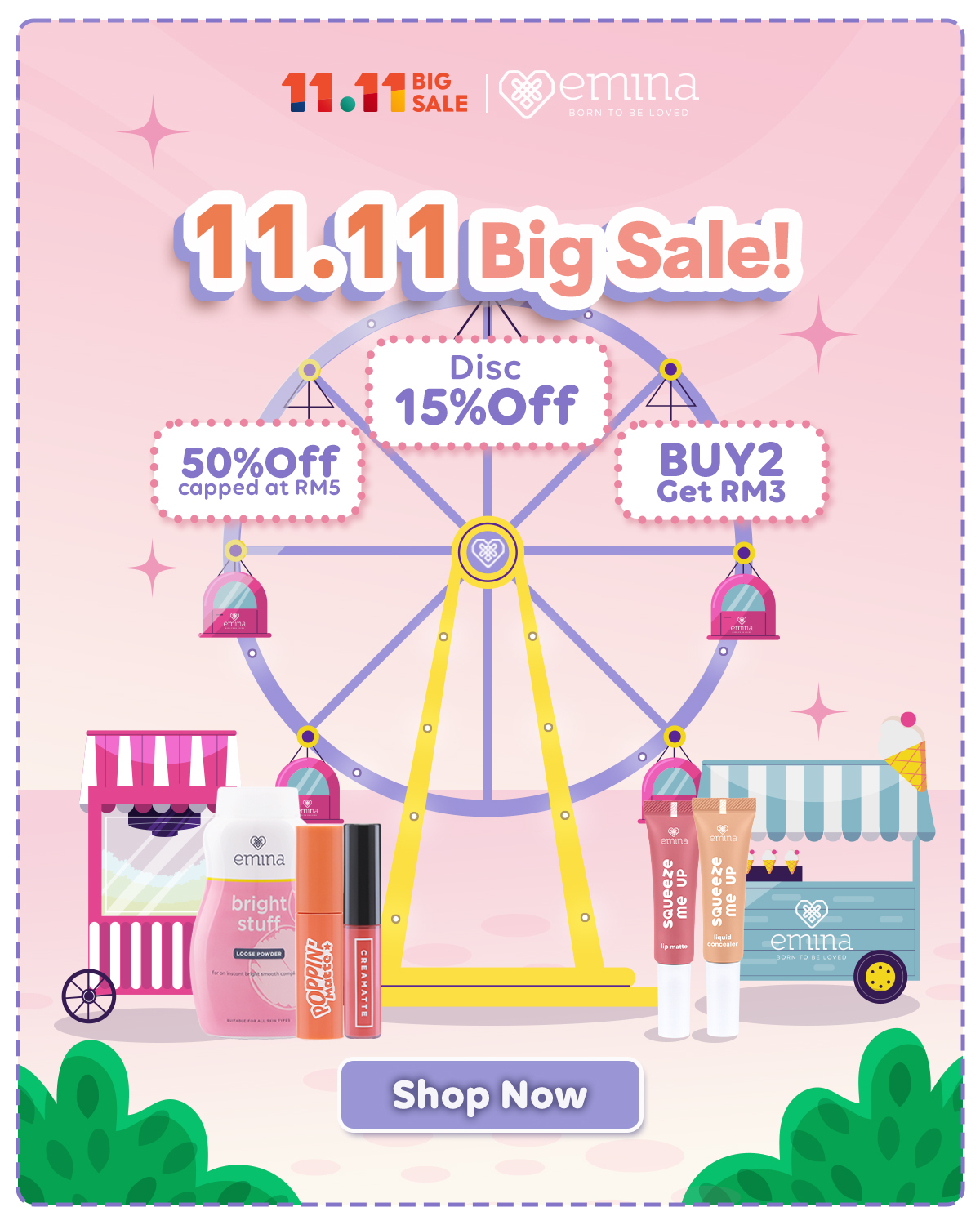 Emina Official Store Online, November 2022 | Shopee Malaysia