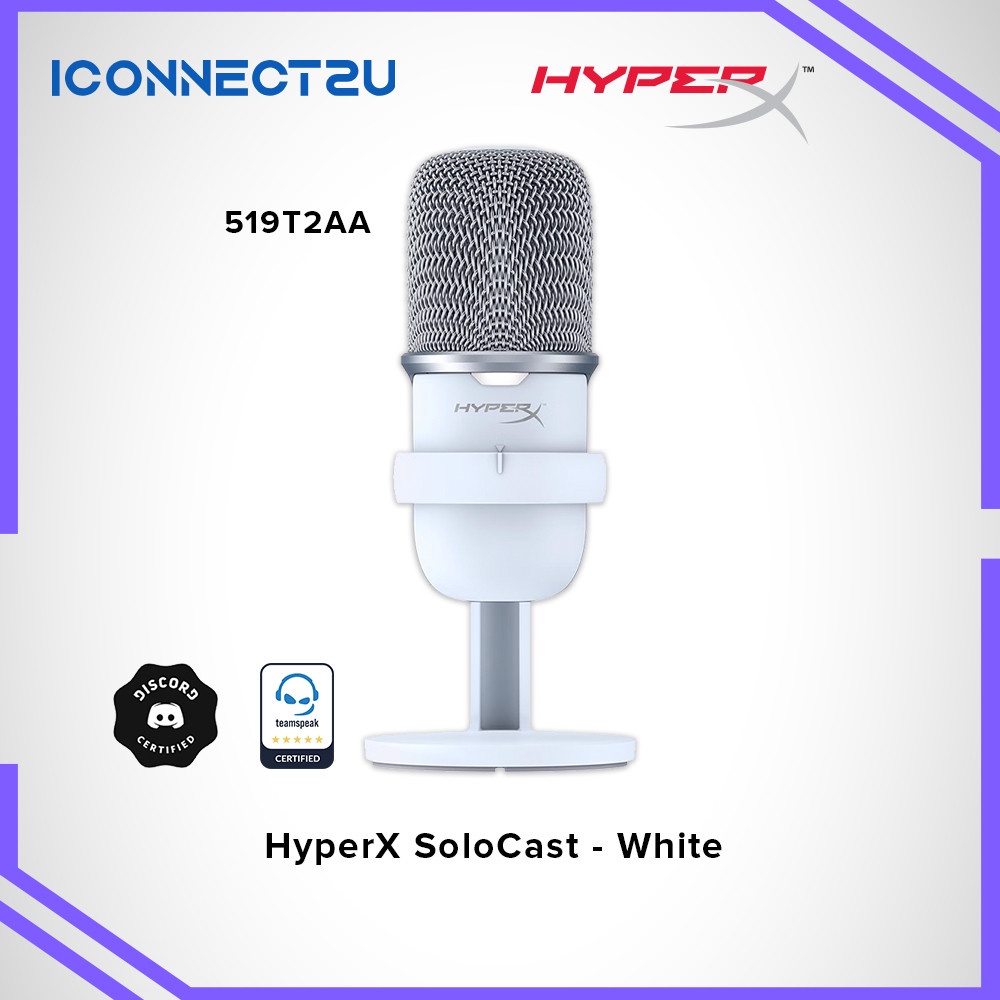 HyperX Solocast USB Gaming Microphone for PC,PS4,Mac White (519T2AA ...