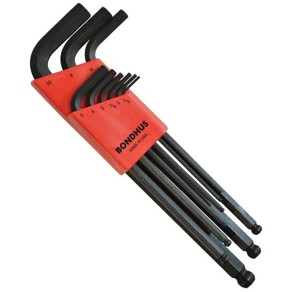 [100% ORIGINAL] BONDHUS 9 PCS METRIC BALL END POINT ALLEN-KEY (10999 ...