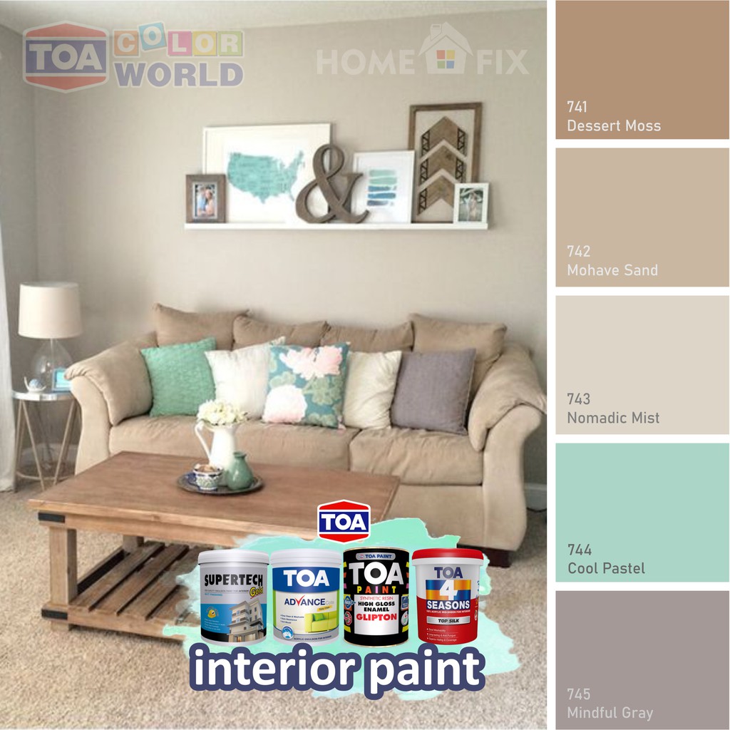 Cat Dinding Dalam Rumah TOA Living Room Colour Ideas Interior Wall ...