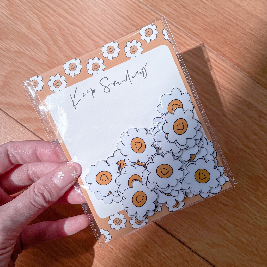 Smiley Miley Flower Sticker Set (40 stickers, DoSheetRight) | Shopee ...