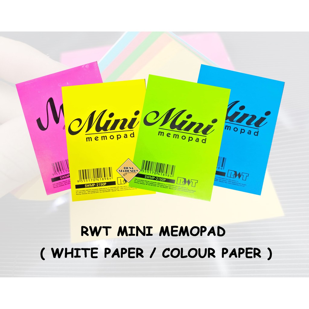 RWT Mini memopad ( White Paper / Colour Paper ) | Shopee Malaysia