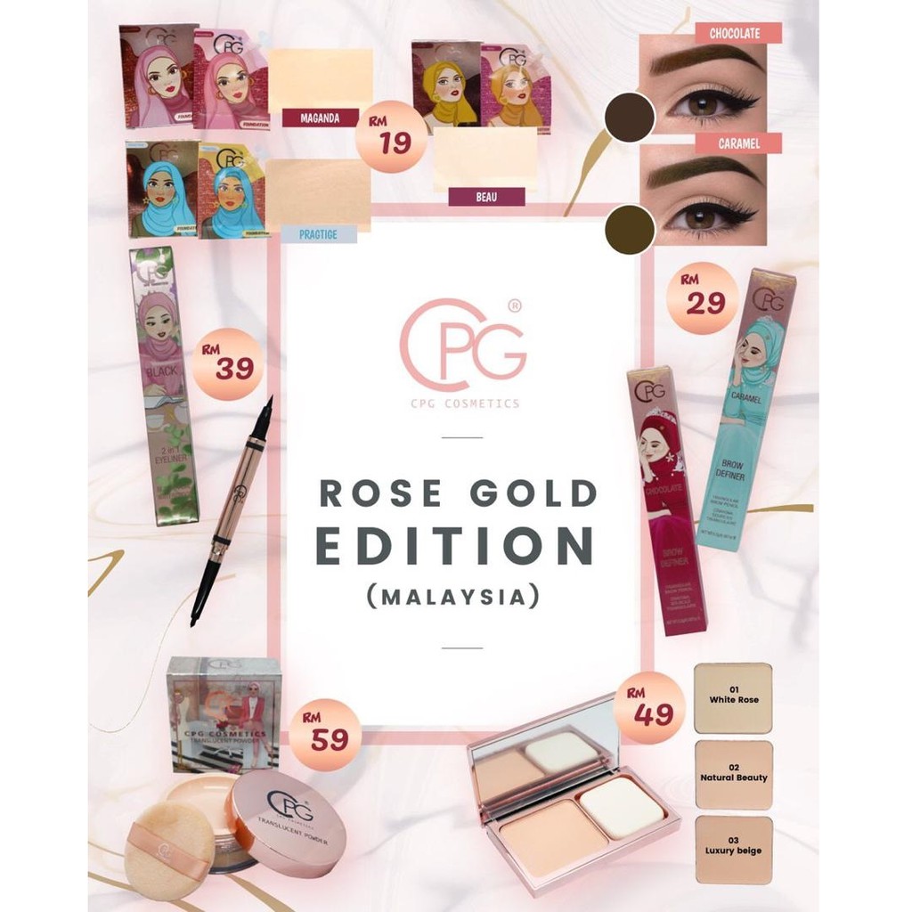 CPG foundation eyebrow concealer gel compact powder brow definer blush ...