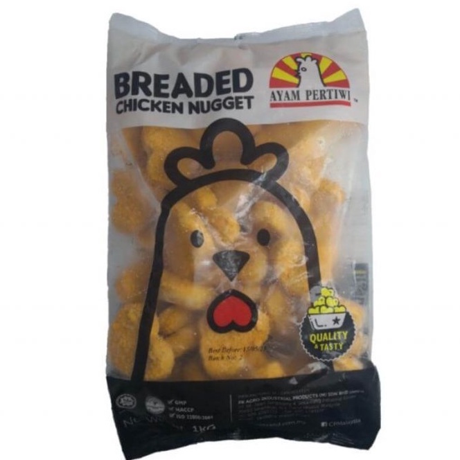 Ayam Pertiwi Premium Breaded Chicken Nugget 850g Frozen Ayam Nugget ...