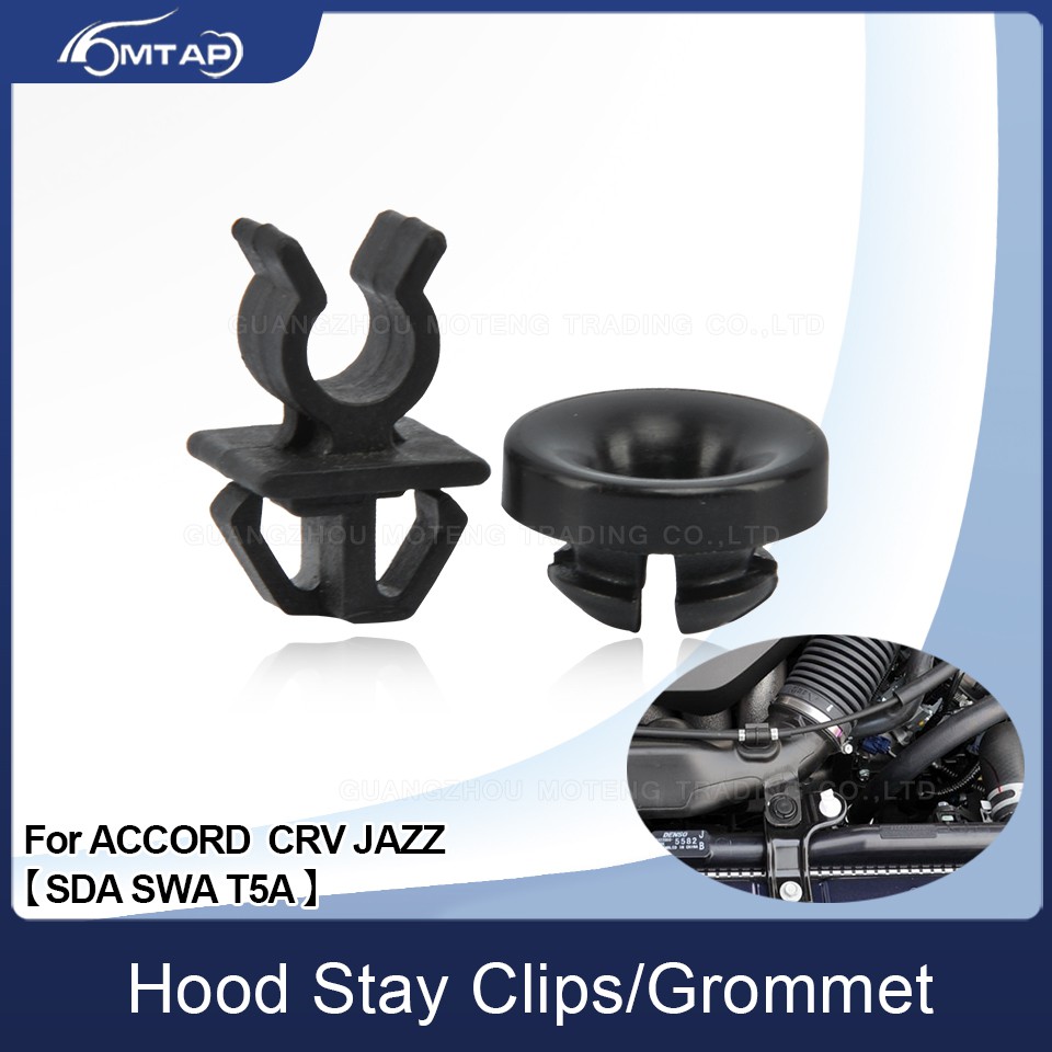MTAP 1 Set Car Engine Hood Stay Clips and Grommet For HONDA CIVIC ...