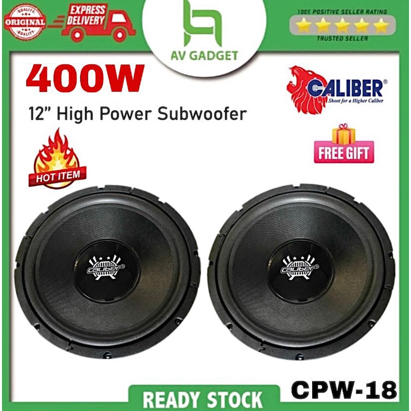 [Free Gift] Caliber 12" Power Subwoofer Woofer Speaker Super Loud Bass ...
