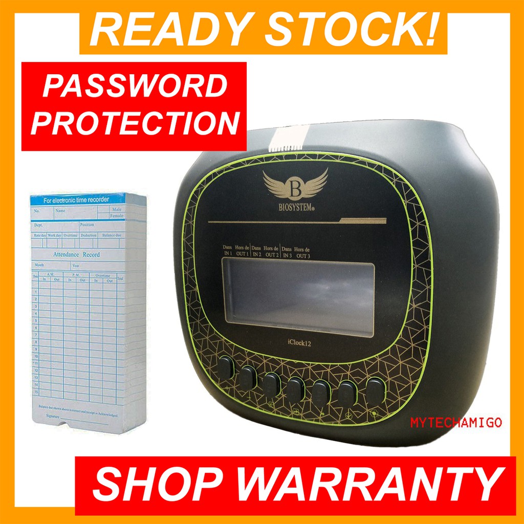 Biosystem Digital Time Recorder Mesin Punch Card iclock 12 | Shopee ...