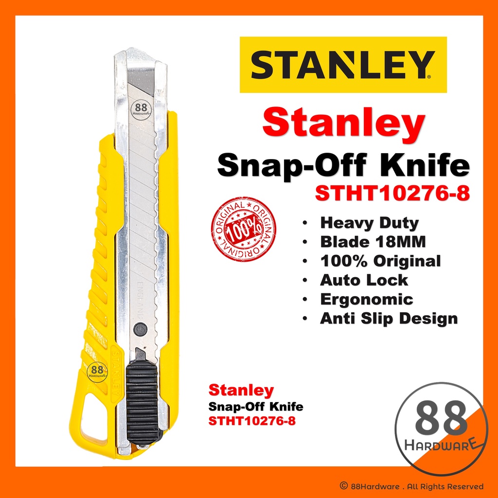 Stanley STHT10276 Snap Off cutter knife / stanley cutter / pisau tolak ...