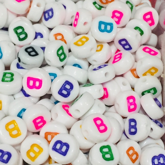 💥RC💥4MM ALPHABET BEADS (B) 50PCS💥 | Shopee Malaysia