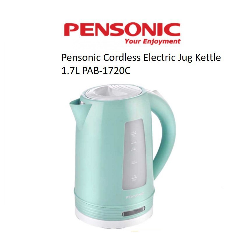 Pensonic/Cornell 1.7L Electric Kettle Cordless Overheat Protection PAB ...