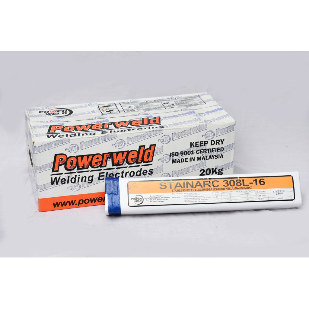 Powerweld ,STAINARC 308L-16 ,Stainless Steel Welding electrode, 2.5kg (2.6mm) (Per Tube ...