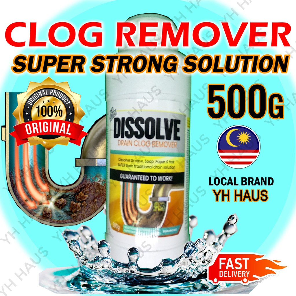 [🇲🇾BEST] DISSOLVE Clog Remover Cleaner for Sink Basin Drain Pipe at ...