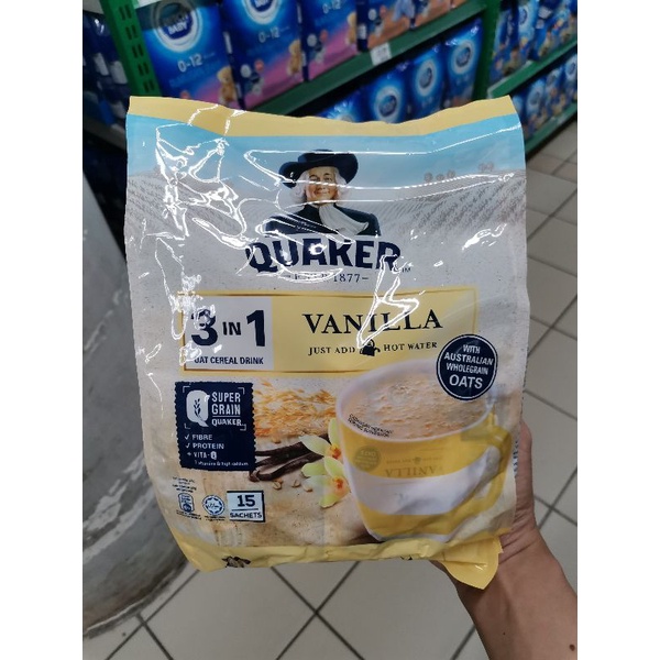 Quaker 3in1 Vanilla Oats | Shopee Malaysia