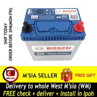 BOSCH NS40ZL Car Battery MF NS40 40B19L for Perodua Myvi, Viva, Alza, Axia
