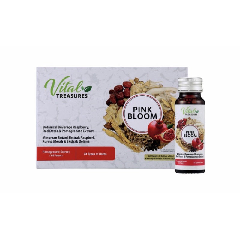 ORIGINAL AMWAY VITAL TREASURES PINK BLOOM Botanical Beverage Raspberry ...