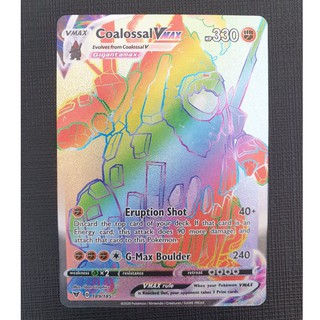 Pokemon Card TCG Coalossal Vmax (Rainbow rare) Sword and Shield ...
