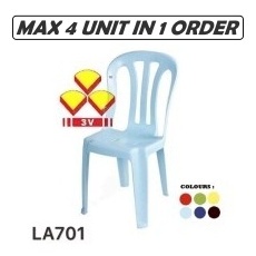 3V Plastic Chair LA 701 / Office Chair / Restaurant Chair / Meeting ...