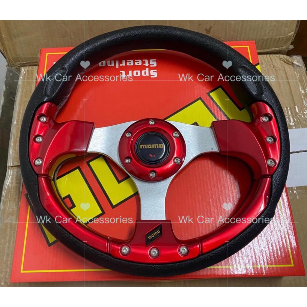 Momo Steering Wheel 13" Sport Steering Red / Blue / Carbon Wira Satria ...