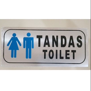 MALAYSIA STOCK-1Piece Toilet Sign Sticker / Sticker Tandas Stiker ...