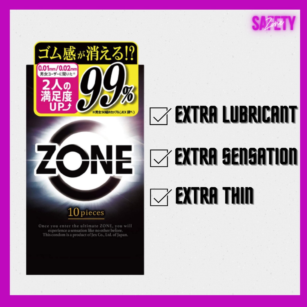 EXTRA LUBRICATED Jex Zone Condom 10s/6s (Made in Japan) | Shopee Malaysia