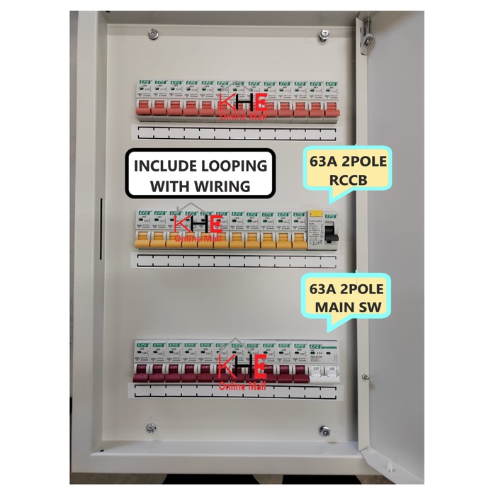 HAGER 39WAY METAL AND FULL SET(SINGLE PHASE )CONSUMER METAL DB / MCB ...