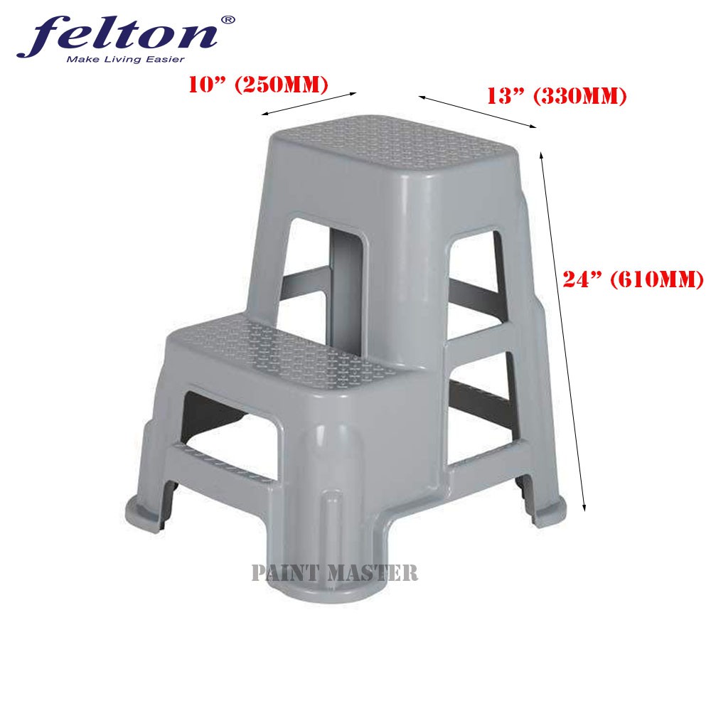 Felton 3kg heavy duty plastic step chair ladder fps 1621 / tangga ...
