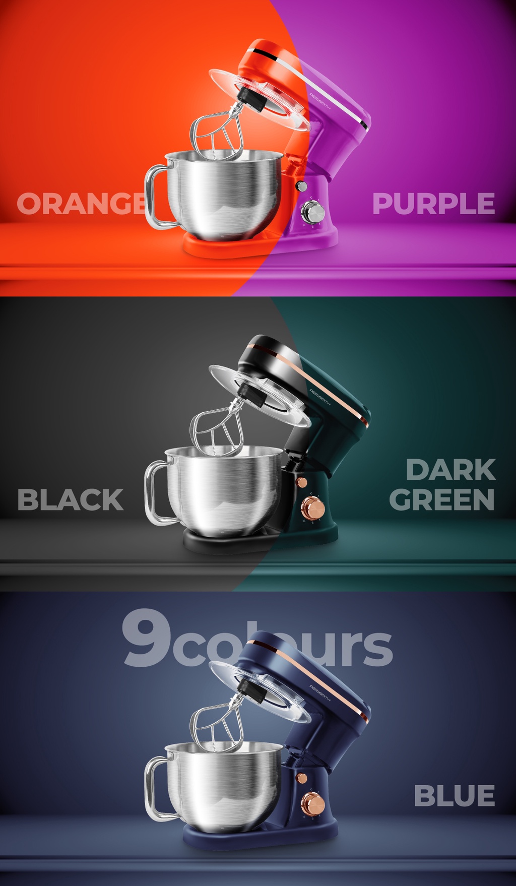 PERYSMITH PS5510 STAND MIXER (MULTI-COLOUR) - PerySmith Malaysia
