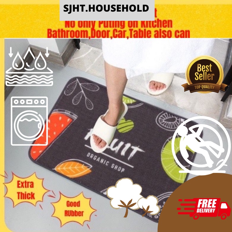 Kitchen mat Premium Thick Long short/Long Door mat/Alak kaki/Lap kaki ...
