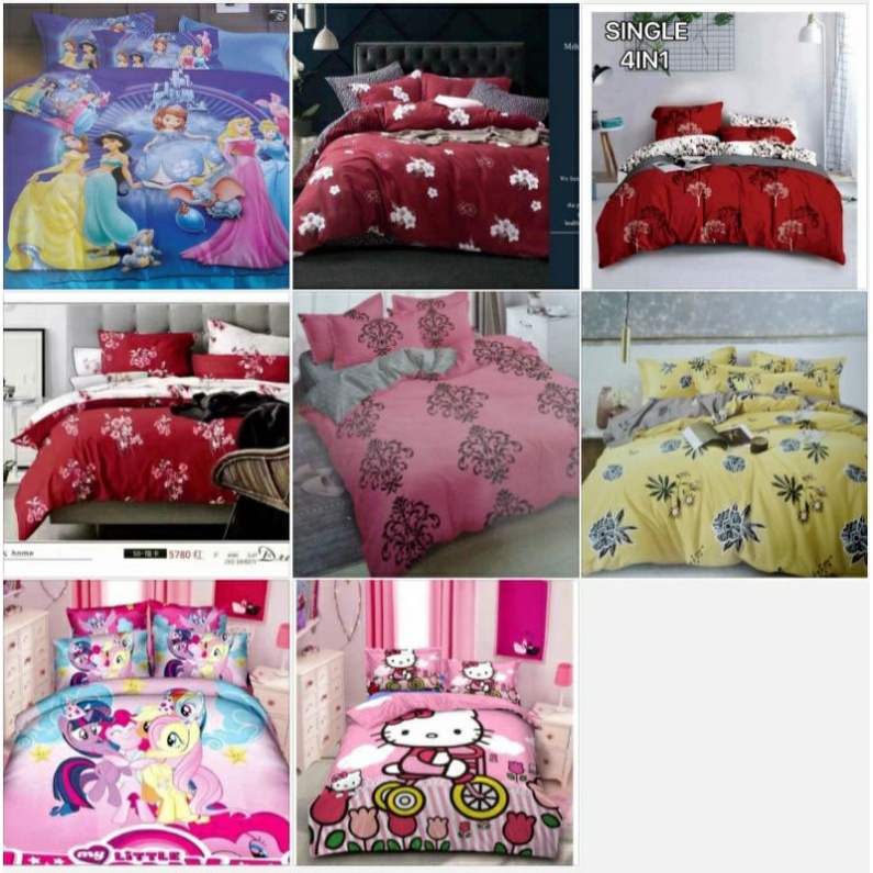 Cadar Single With Comforter 4in1 (READY STOCK) | Shopee Malaysia