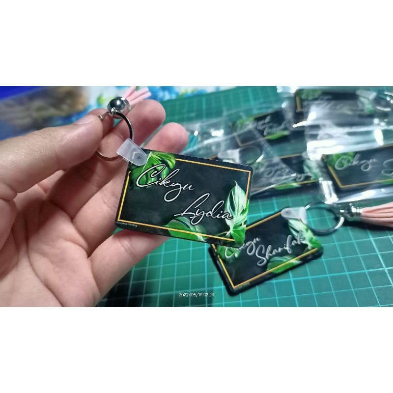 KEYCHAIN SUBLIMATION / GAMBAR 2 SIDES | Shopee Malaysia