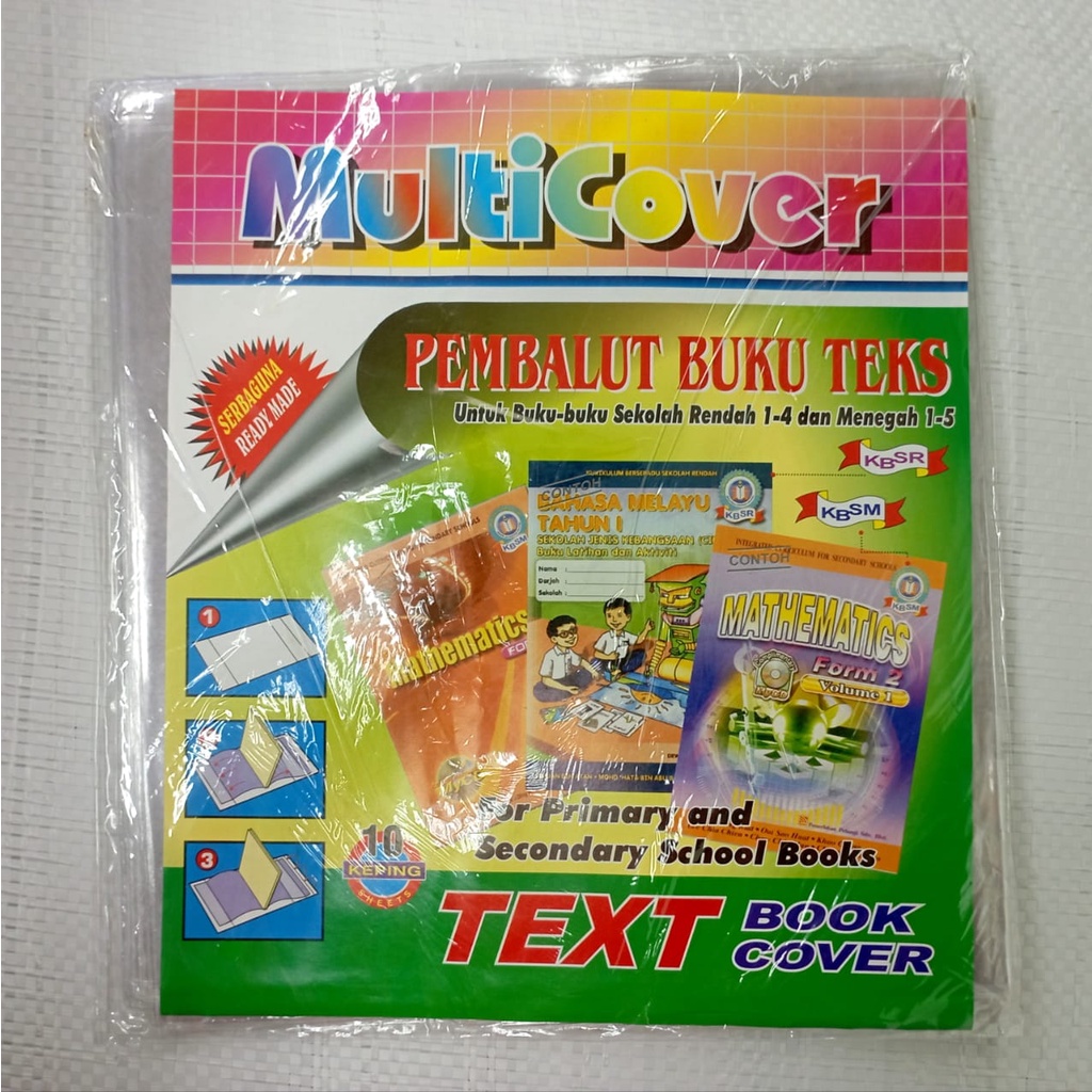 [JASA] CLEAR STOCK: MultiCover Pembalut Buku Teks Text Book Cover (10 ...