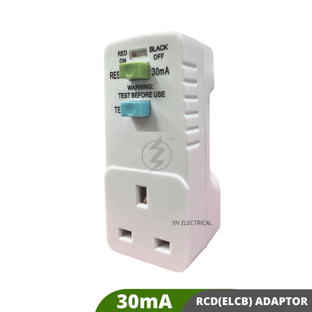 13A Portable RCD (ELCB) Socket Adaptor 30mA | Shopee Malaysia