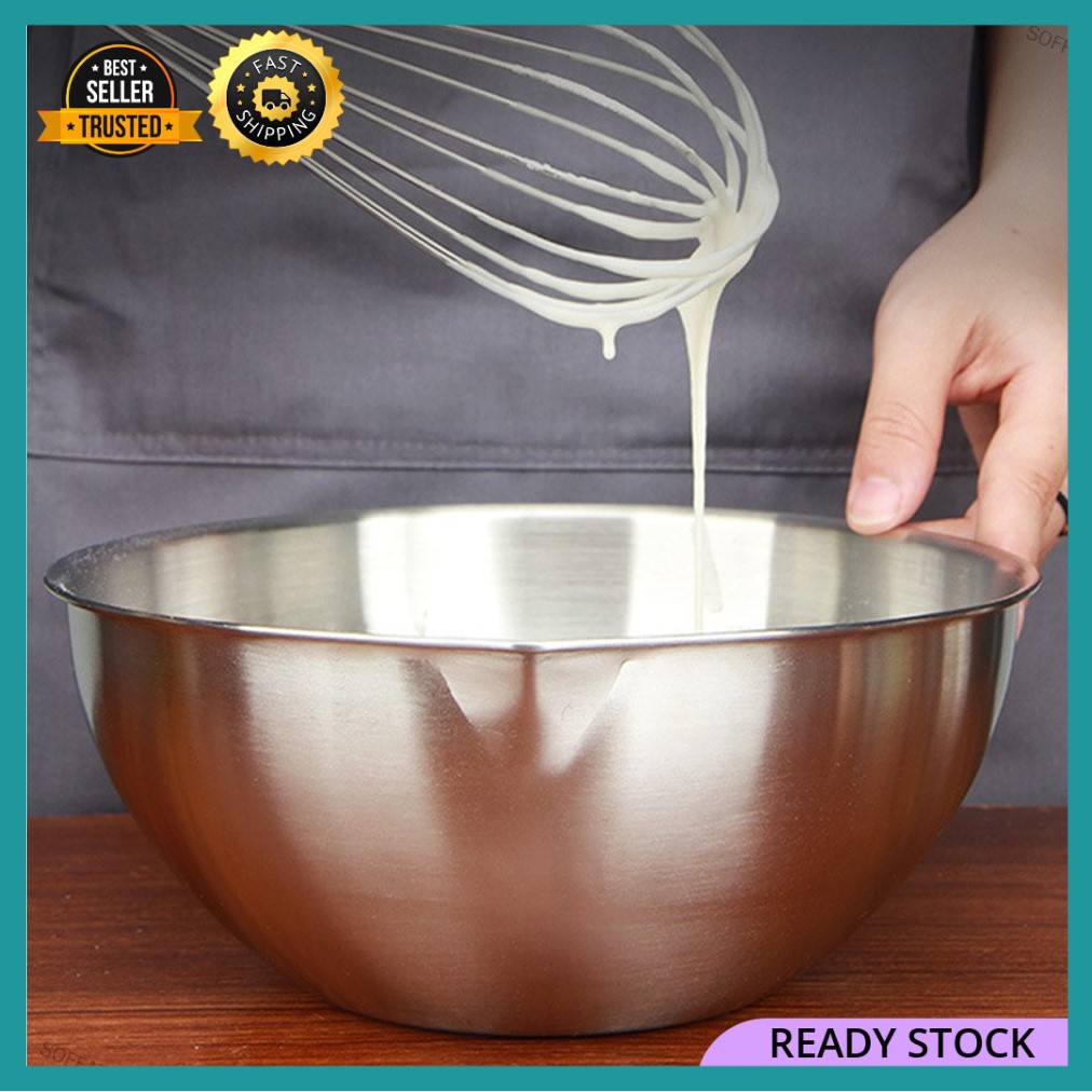Mixing Bowl Stainless Steel Whisking Bowl for Knead Dough Salad Cooking ...