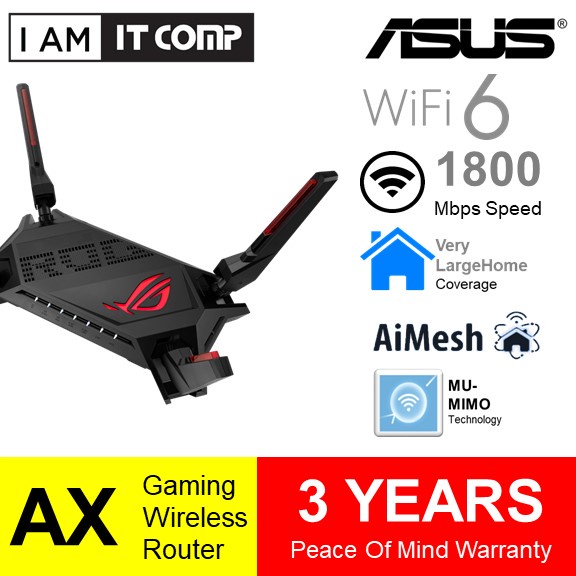 Asus Asus ROG GT-AX6000 WiFi 6 Dual-Band Mesh Wireless Gaming Router ...