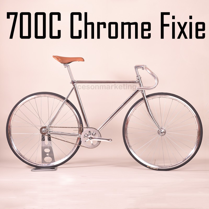 700C Chrome Fixie Bike Basikal Bicycle classic Road Retro Fixie colour ...