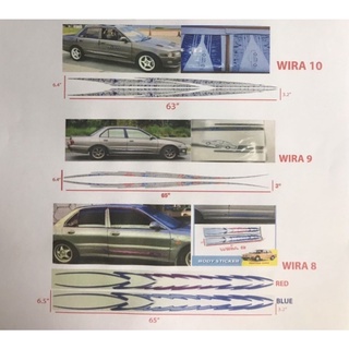 Proton Wira Car Side Body Vinyl Decal Sticker (Wira 10, Wira 9, Wira 8 ...