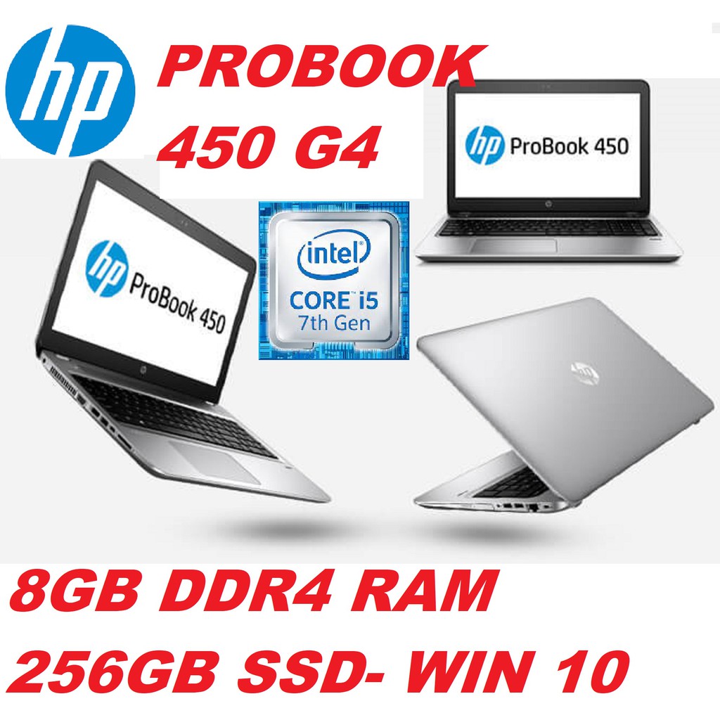 HP PROBOOK 450 G4 [INTEL CORE i5-7200U 7TH GEN/ 8GB DDR4 RAM/256GB M.2 SSD /15.6" FULL HD LED ...