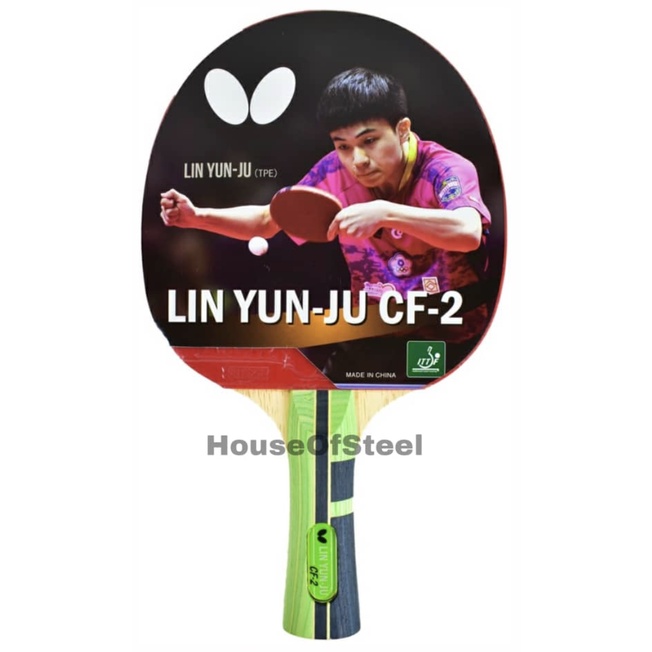Butterfly Lin Yun Ju CF-2 Carbon Hand Shake Table Tennis Ping Pong Bat ...