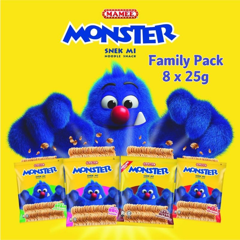 [TKM] Mamee Monster FAMILY PACK (8 x 25g) | Shopee Malaysia