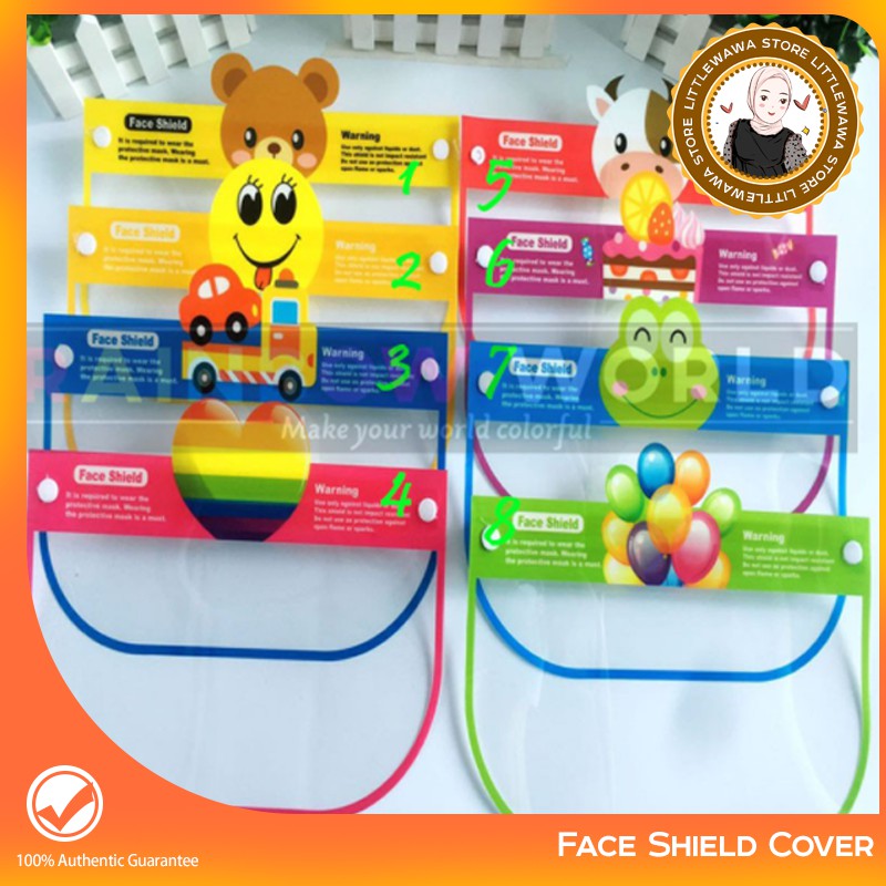 LittleWAWA - Cute Cartoon Kids Child Face Shield Cover Protective Anti ...