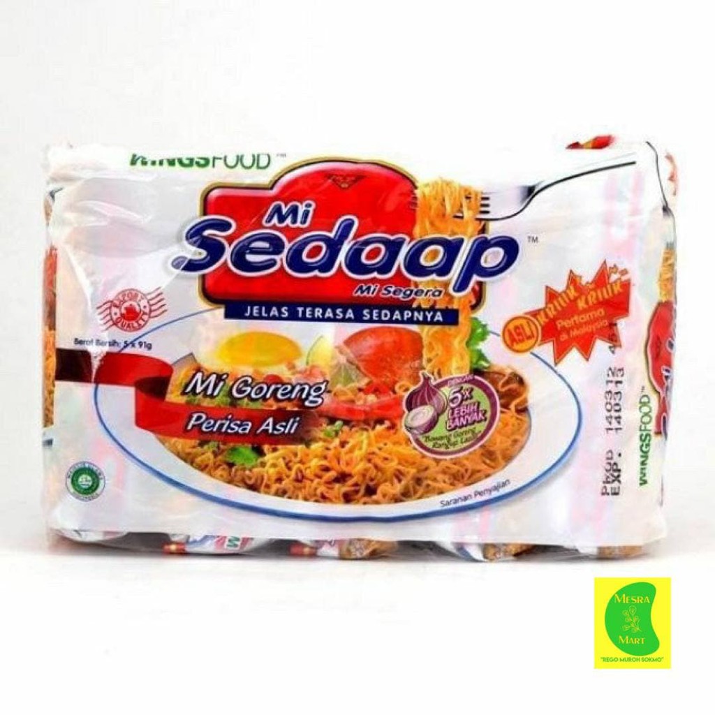 READYSTOCK MEE SEDAP MI GORENG PERISA ASLI 91GX5 | Shopee Malaysia