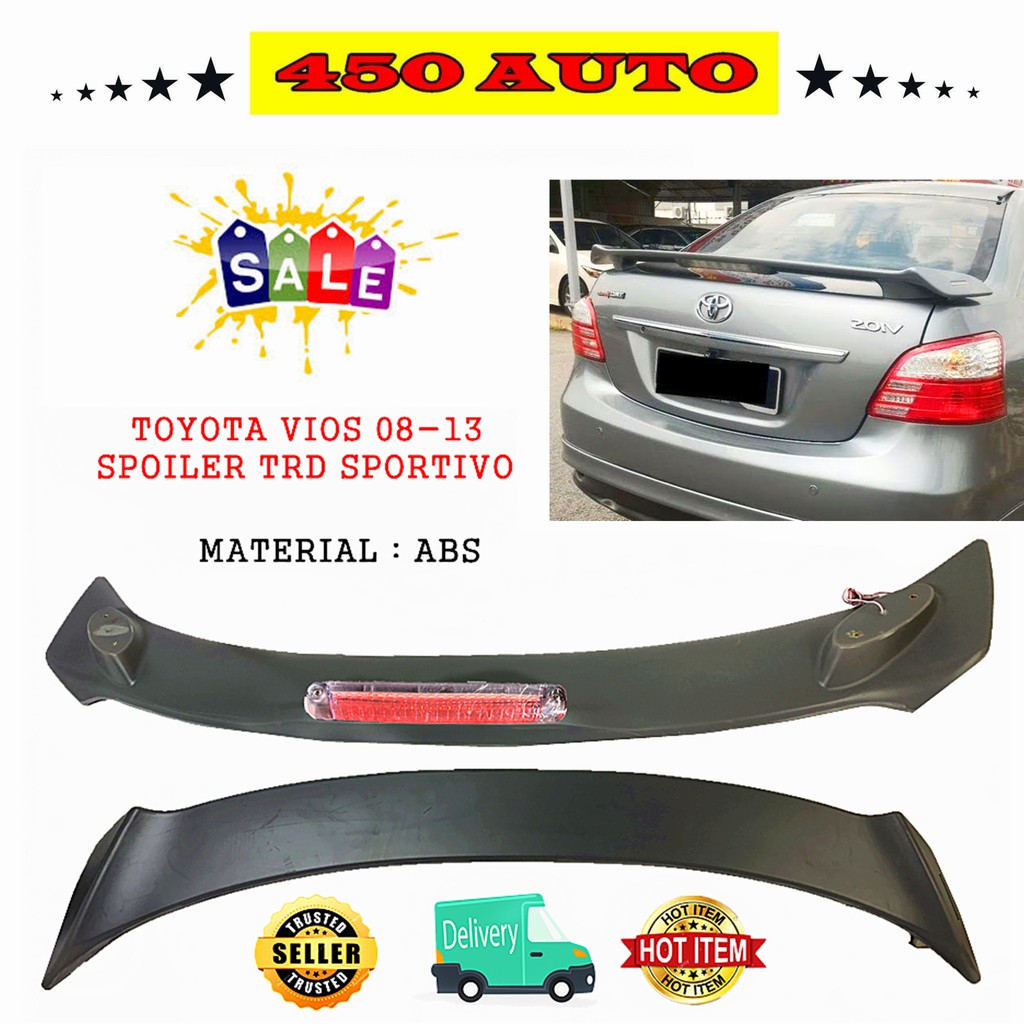 Toyota Vios 08-13 NCP93 Spoiler TRD Sportivo Spoiler ABS | Shopee Malaysia