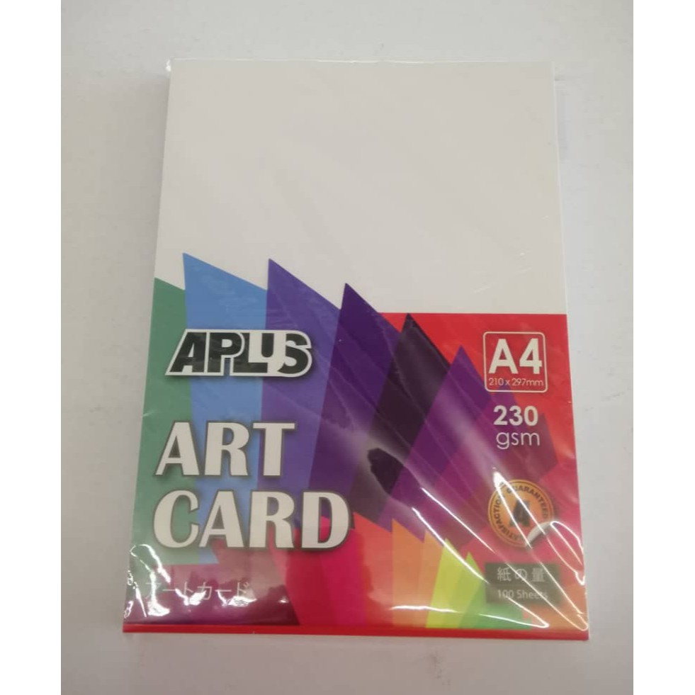 Aplus A4 White Art Paper 230gsm (100's/pack) | Shopee Malaysia