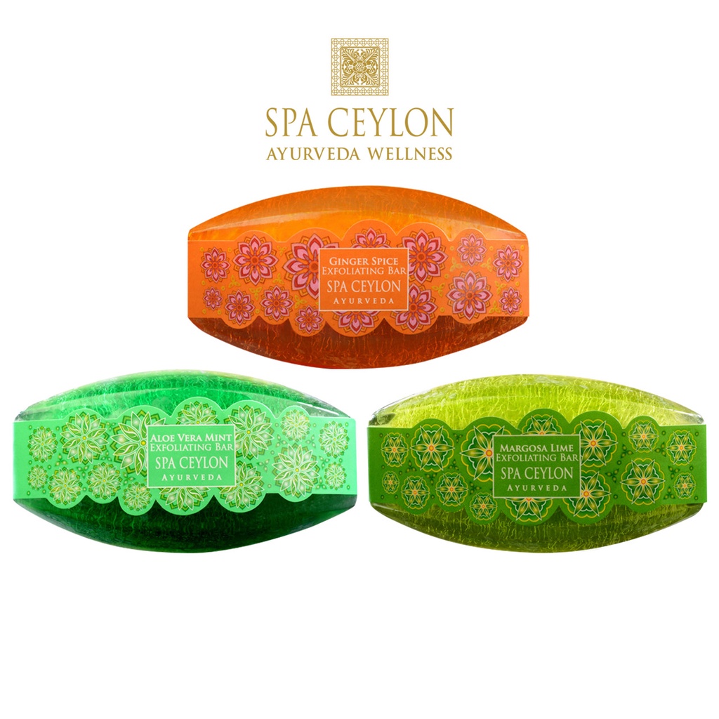 Spa Ceylon Ayurveda Soaps Exfoliating Bar - Margosa Lime/Aloe Vera Mint ...