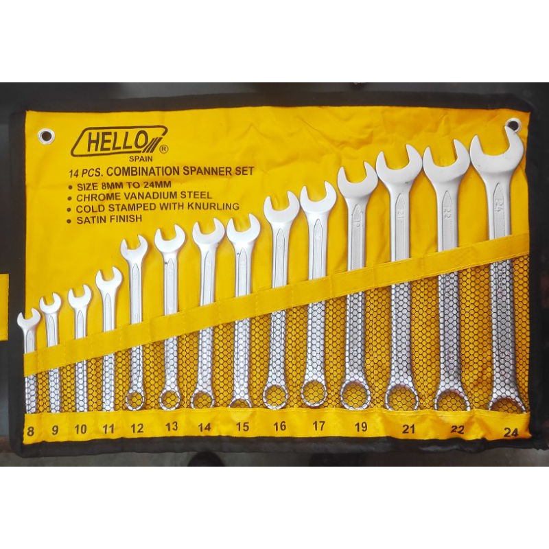 Hello 8-24mm combination spanner set (14pcs) | Shopee Malaysia