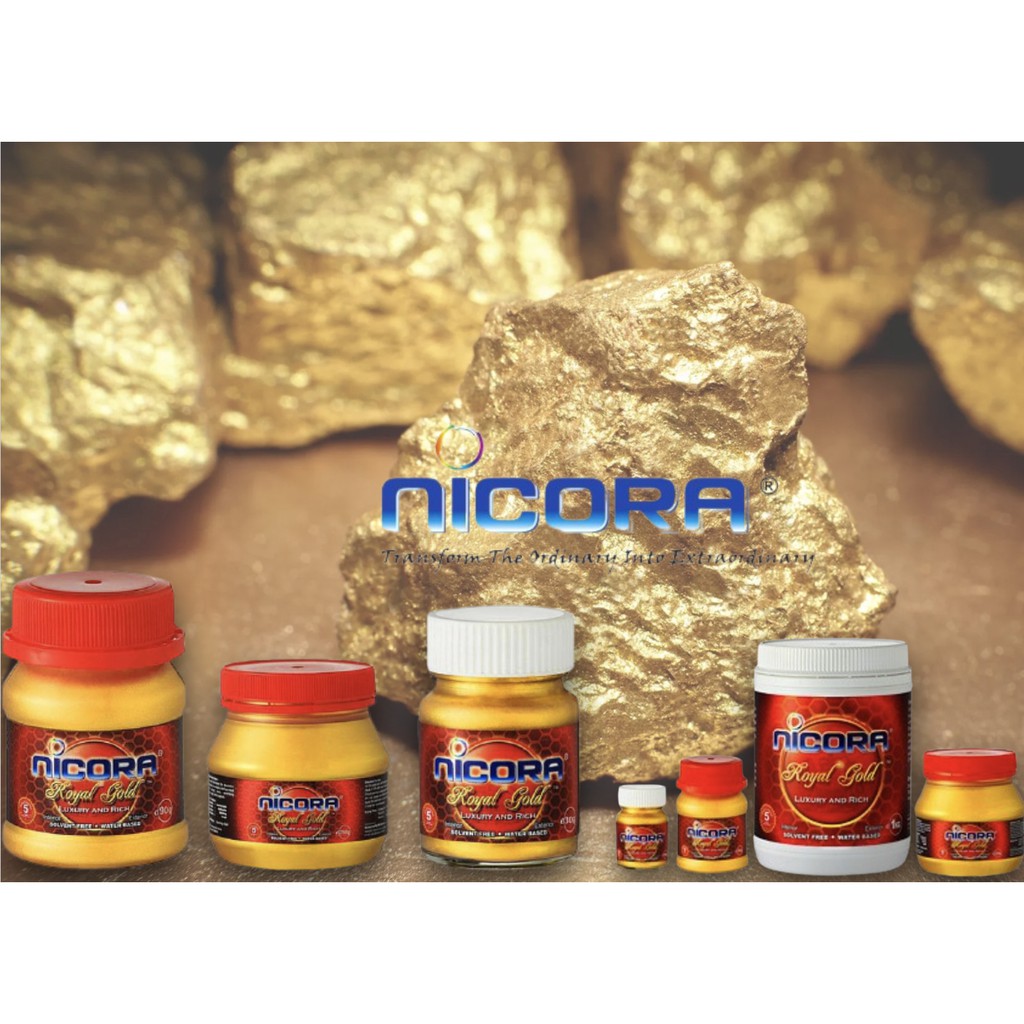 SEMENYIH NICORA ROYAL GOLD PAINT WATER BASED ACRYLIC GOLD COLOR WATER ...