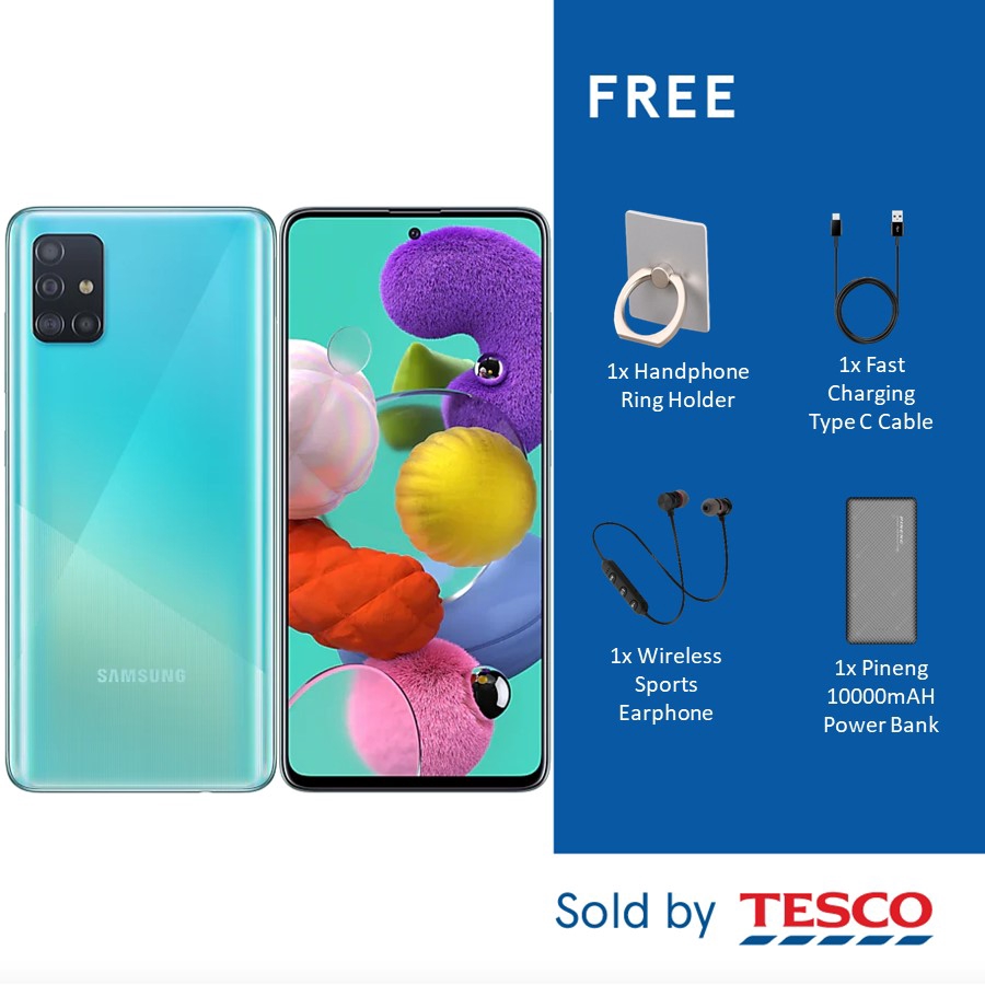 Samsung Galaxy A51 (8GB RAM + 128GB ROM) (Prism Crush Blue) | Shopee ...