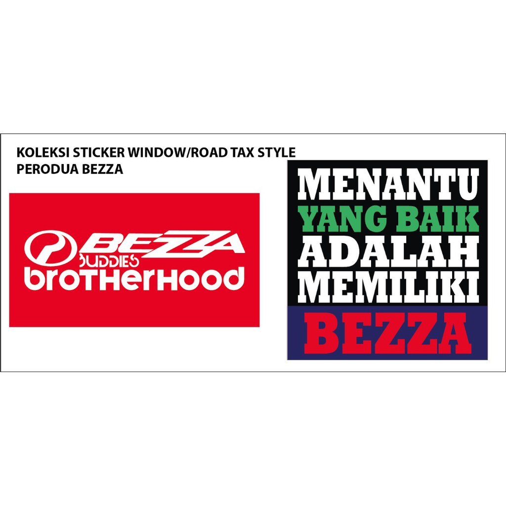 STICKER BEZZA WINDOWS / BUMPER STICKER. | Shopee Malaysia