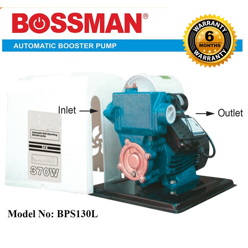 BOSSMAN BPS130L 0.5HP Automatic Booster Pump 370W w/ 100% Copper Wire ...